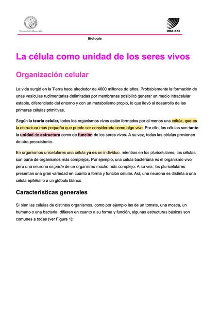 1 2 biología la célula | Giisee | uDocz