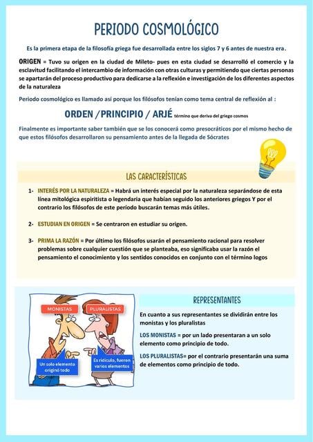FILOSOFIA el periodo cosmológico | Kia | uDocz