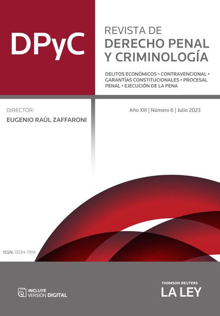 revista de derecho penal y criminologia 6 julio 1 | Nicole | uDocz
