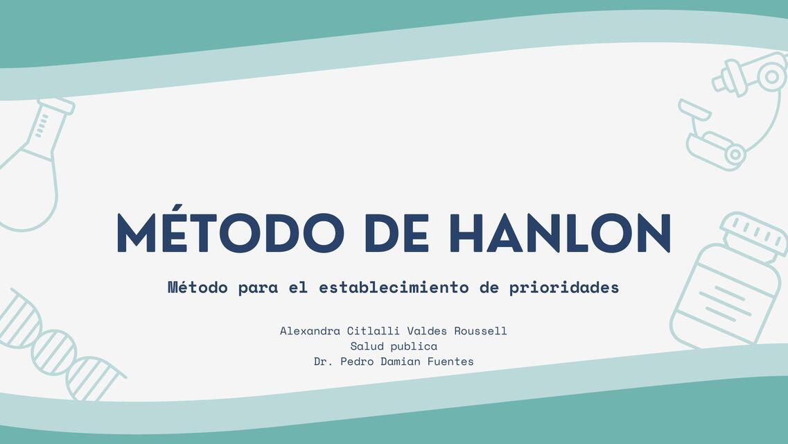 Método de Hanlon | Alexandra Roussell | uDocz
