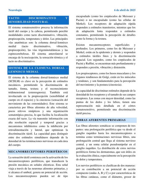 Tacto Discriminativo y Sensibilidad Postural | ¿Medicina? ¡Qué chimba ...