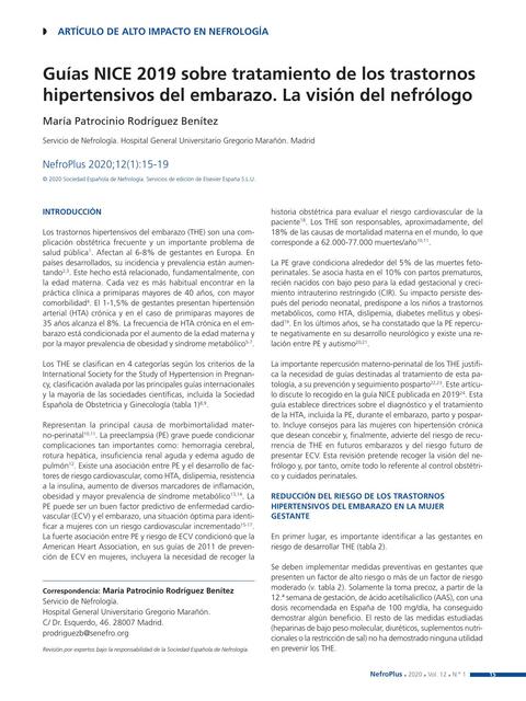 Guias NICE nefrologo | Stephany Rey | uDocz