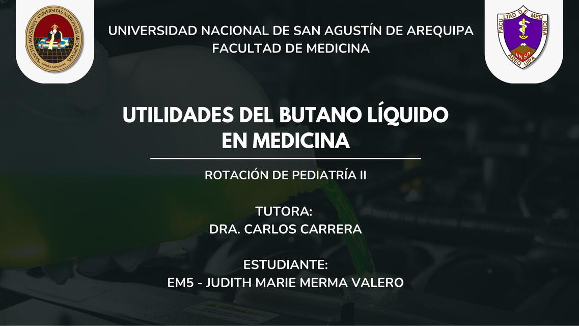 Utilidades del butano líquido en crioterapia | Judith Marie | uDocz
