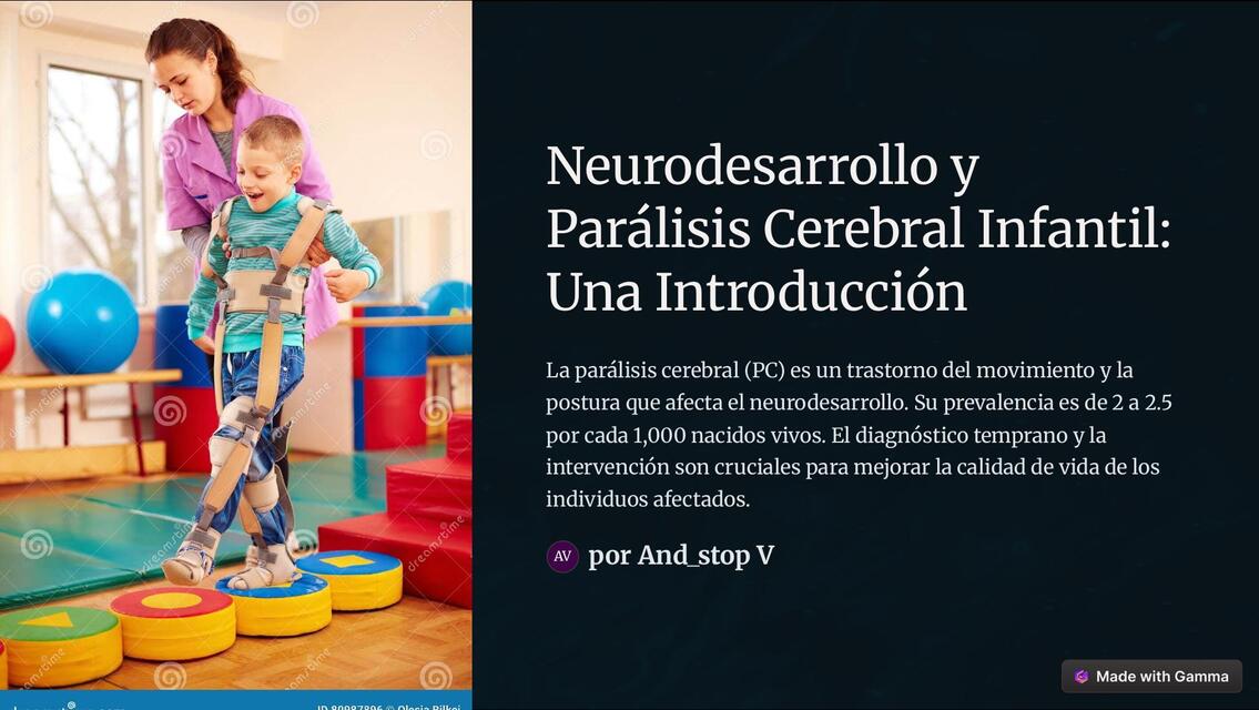 Neurodesarrollo y Paralisis Cerebral Infantil Una | Benjamin | uDocz