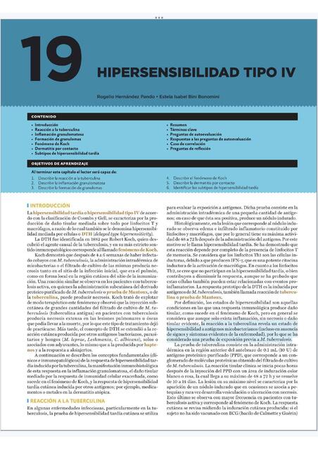 Capítulo 19 Hipersensibilidad tipo IV | MIA | uDocz