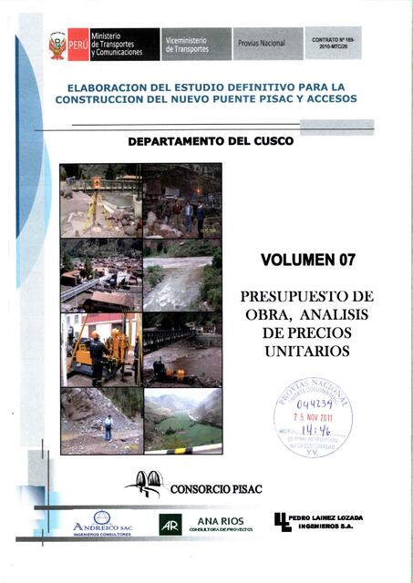 elaboracion del estudio definitivo para la constru | luis Valer | uDocz