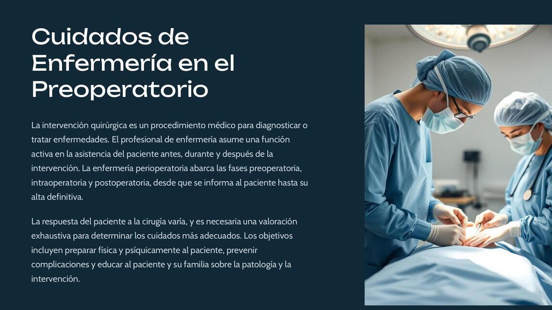 Cuidados de Enfermeria en el Preoperatorio 1 | SANDRA | uDocz