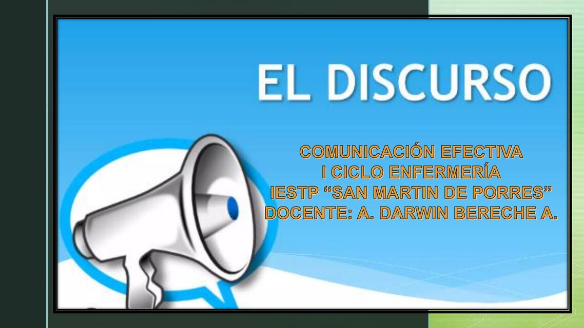 EL DISCURSO | ALEX DARWIN | uDocz