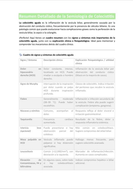 SEMIOLOGÍA COLECISTITIS | Masakali IV | uDocz