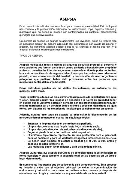ASEPSIA | Yarleny | uDocz