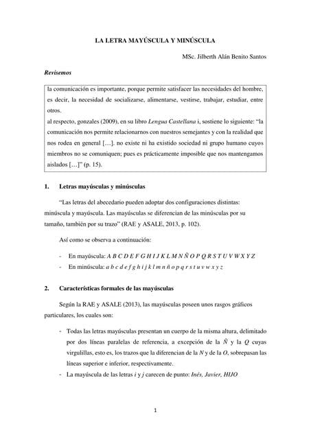 SEMANA 7 LA LETRA MAYUSCULA Y MINUSCULA | CRISTHIAN MARTIN QUISPE ...