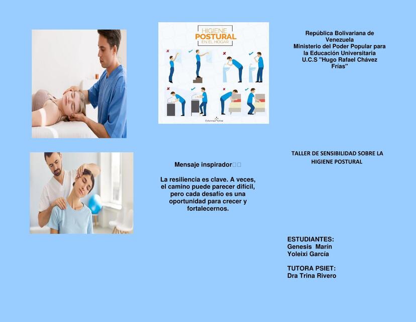 triptico higiene postural | Coromoto | uDocz