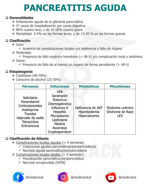 PANCREATITIS AGUDA | Medicrack | uDocz