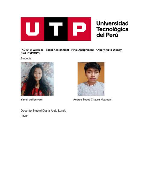 AC S18 Week 18 Task Assignment Final Assignment Ap | Yaneli Guillén | uDocz