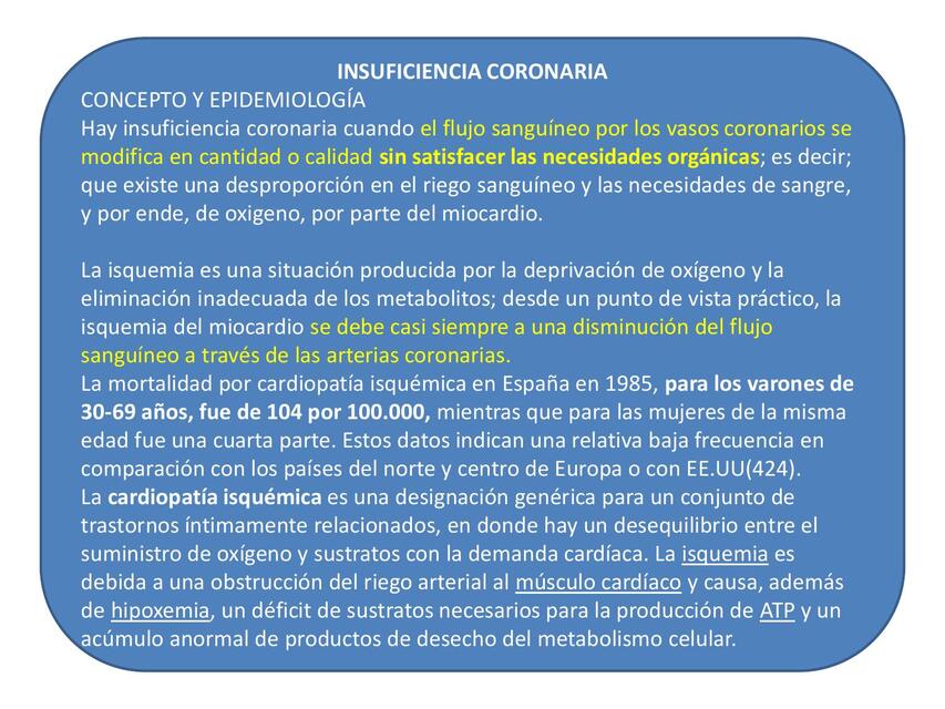Cardiopatías Isquemicas | Dr. ENRIQUEZ ARGOTE | uDocz