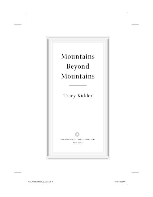 MOUNTAINS BEYOND MOUNTAINS | Lidia Piña Holguin | uDocz