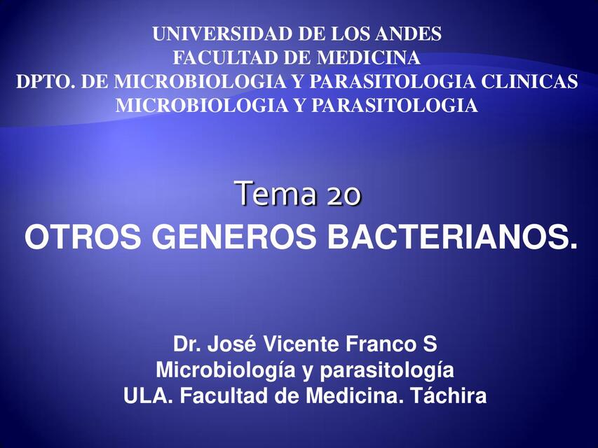 tema20otros generos bacterianos | Carlos Daniel Cárdenas Santos | uDocz