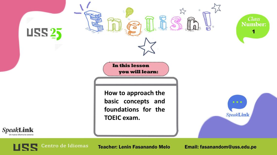 TOEIC Session 1 Intro | Jennifer Chilcón | uDocz