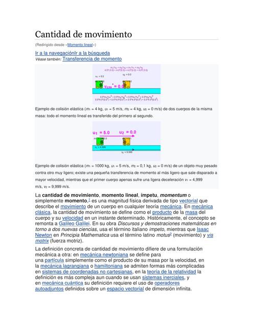 momento lineal | FREDDY NOYA PLATA | uDocz