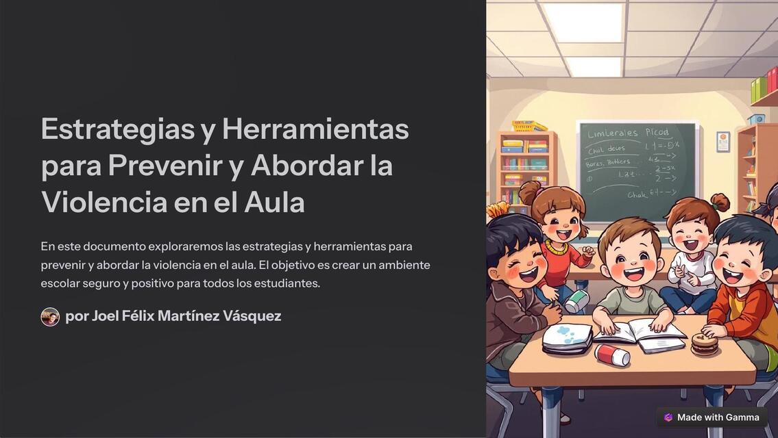 Estrategias y Herramientas para Prevenir y Abordar la Violencia en el Aula | Joel Félix | uDocz