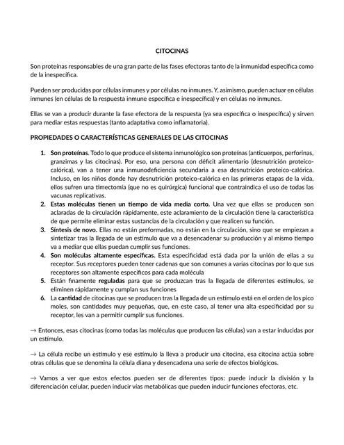 CITOCINAS | Verónica | uDocz