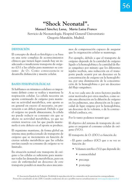 Shock neonatal | Angelica | uDocz