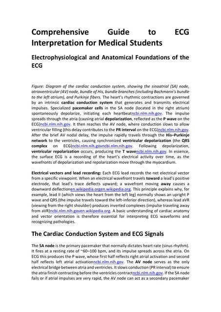 Flashcards de Comprehensive Guide to ECG Interpretation for Medi | Por Ahmad Eirout Andrade | uDocz