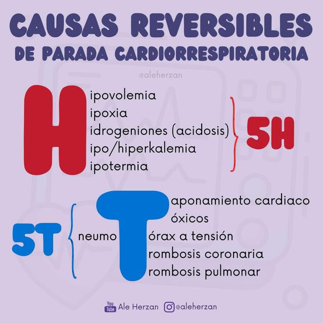 CAUSAS REVERSIBLES DE PARADA CARDIORRESPIRATORIA (PCR) | Dra Ale Herzan ...