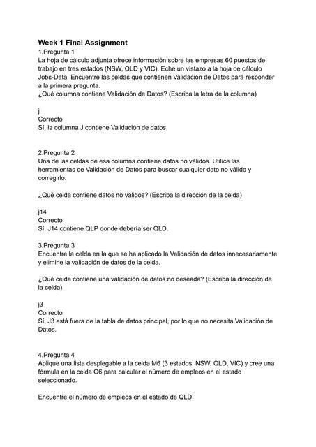 Tarea final de la semana 1 | Tea | uDocz