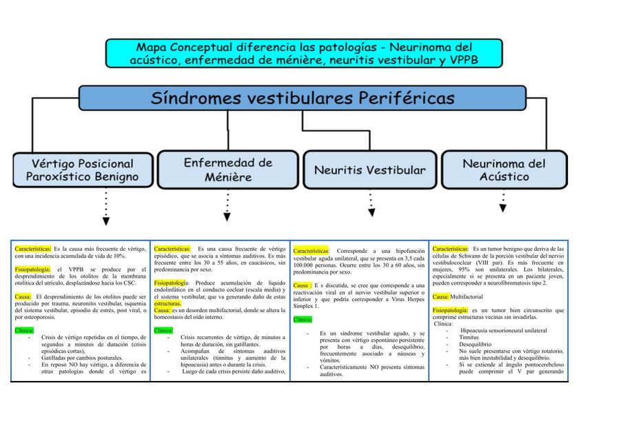 Síndromes vestibulares otorrinolaringia | Ocilia | uDocz
