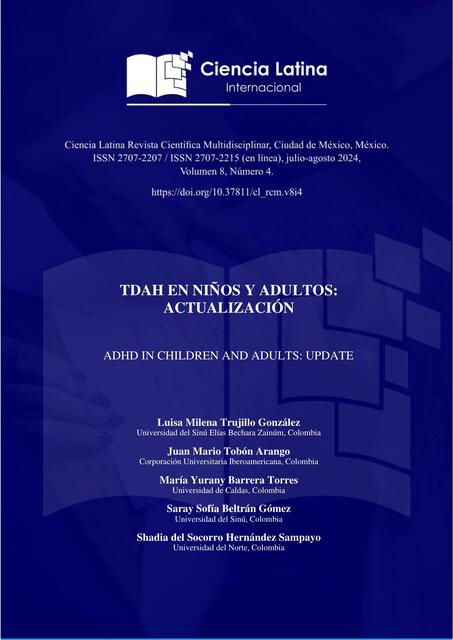 TDAH en Ninos y Adultos Actualizacion | David Montalván Hurtado | uDocz