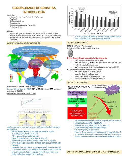 1 GENERALIDADES DE GERIATRÍA en CHILE | Brayan Flores Moya | uDocz