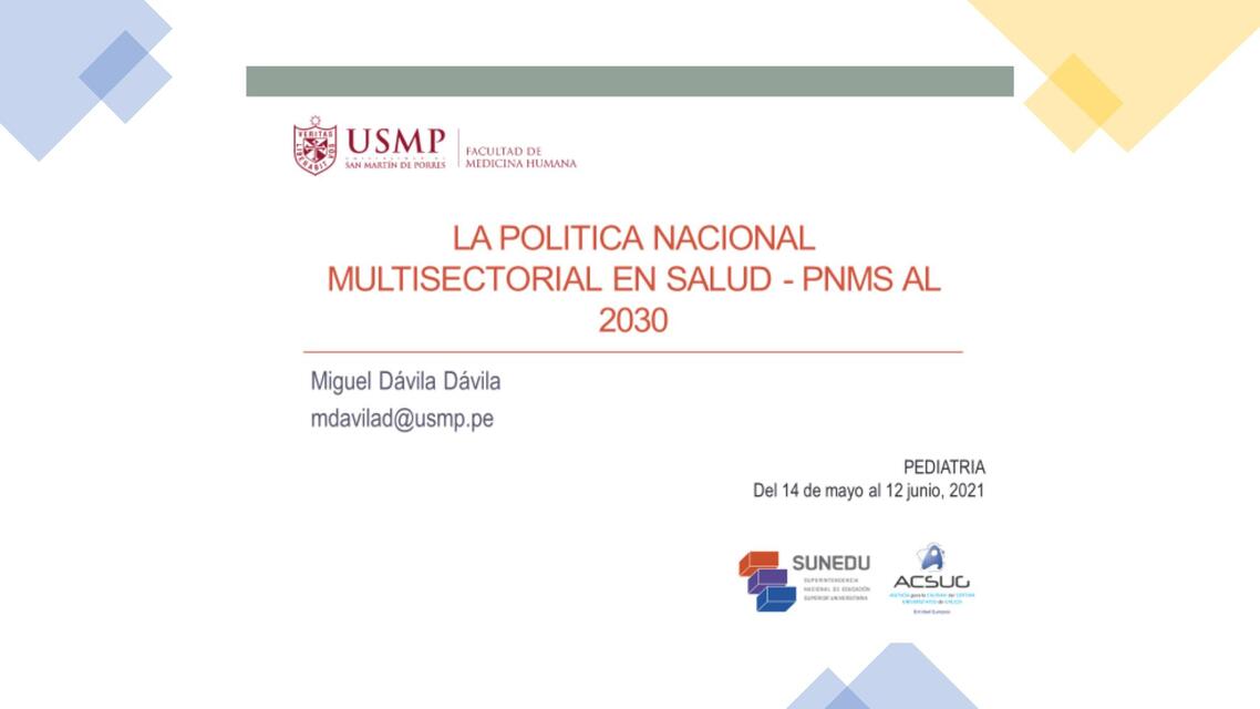 PNMS politica nacional multisectorial | Step | uDocz