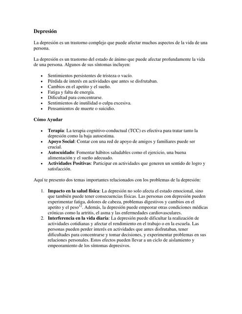 Depresión | Anny | uDocz