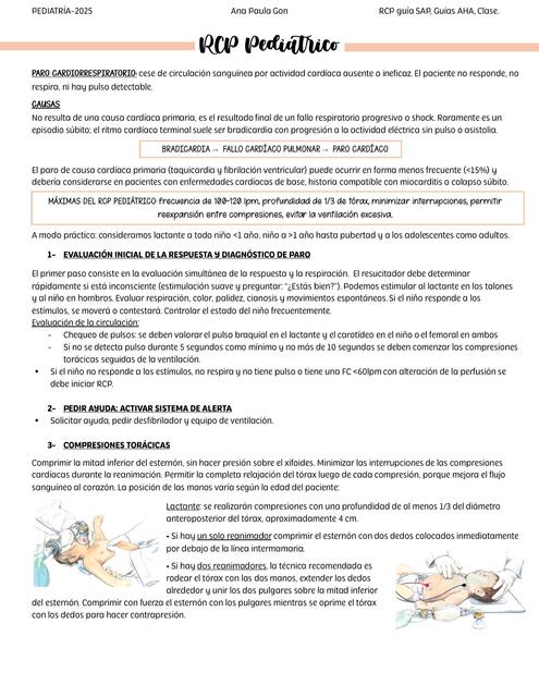 RCP Pediátrico | Ana Paula Gon | uDocz
