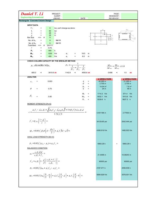 Rectangular Concrete Column Design | gilver civ | uDocz