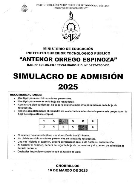 SIMULACRO 1 | Maryorie | uDocz