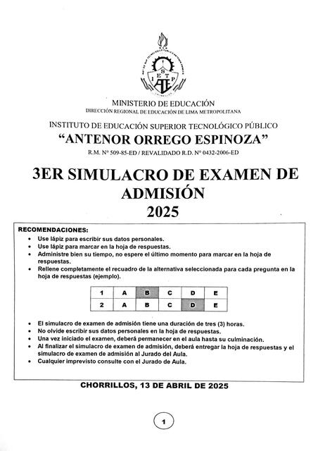 SIMULACRO 3 | Maryorie | uDocz