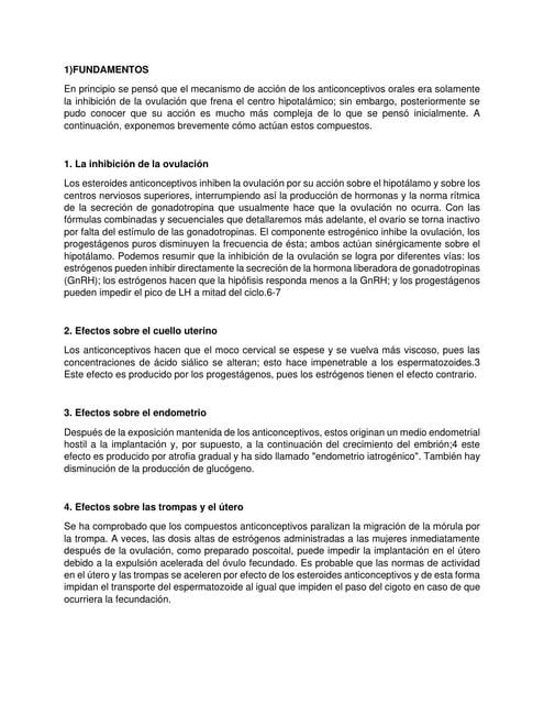 Métodos Anticonceptivos Educación Sexual Femenina | Sandier | uDocz