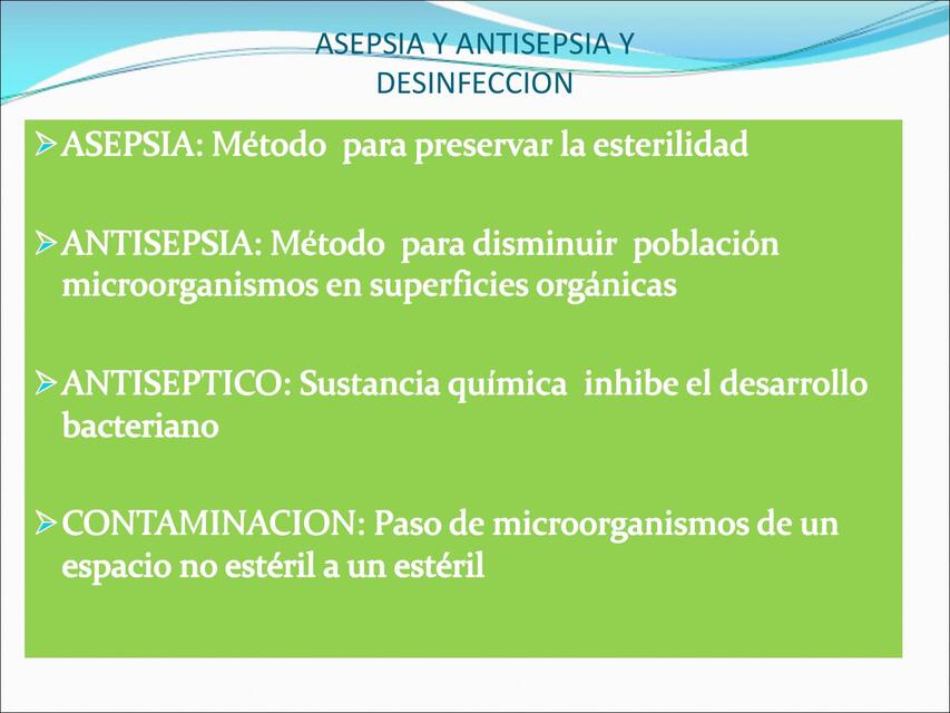 ASEPSIA Y ANTISEPSIA | Paola | uDocz