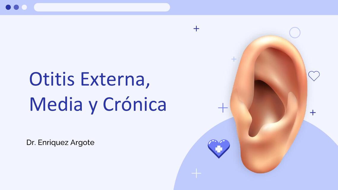 OTITIS EXTERNA, MEDIA Y CRONICA | Dr. ENRIQUEZ ARGOTE | uDocz