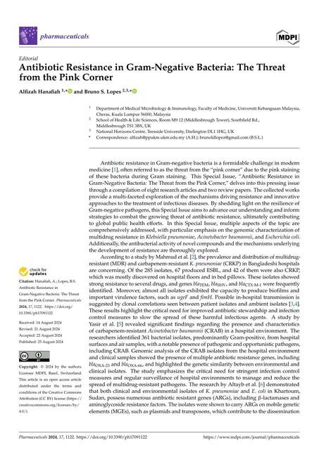 Antibiotic Resistance in Gram-Negative Bacteria: The Threat from the ...