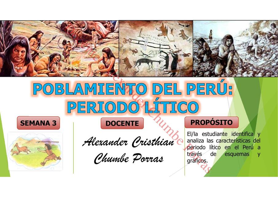 POBLAMIENTO DEL PERU PERIODO LÍTICO SELLO | mariyen ticona | uDocz