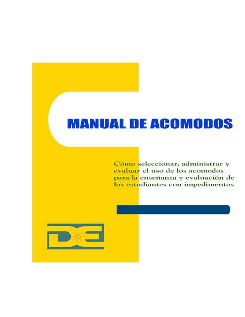 MANUAL DE ACOMODOS RAZONABLES DEL PROGRAMA EDUC ESPECIAL | Juliette ...