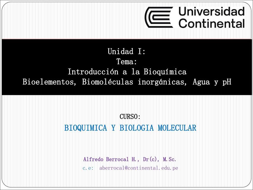 BIOELEMENTOS Y BIOMOLECULAS | FABRICIO GERMAN | uDocz