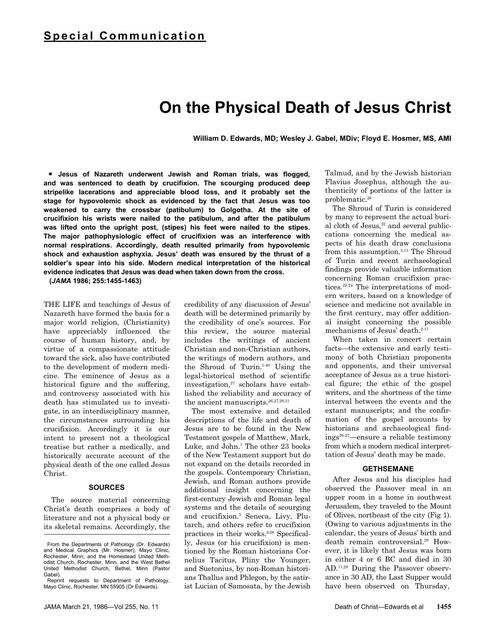 Compartir on the physical death of jesus JAMA | Moises | uDocz