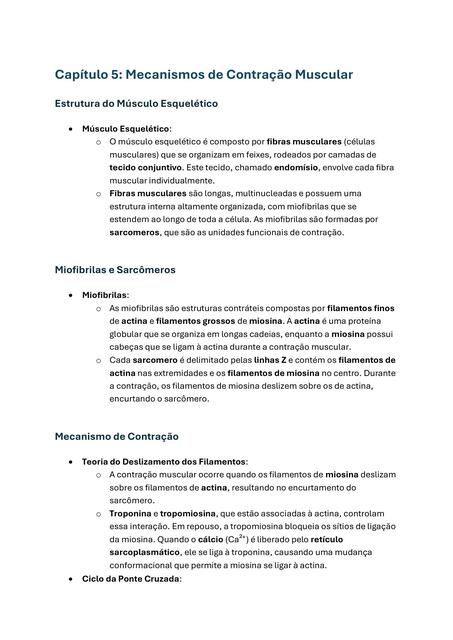 Resumo Cap 5 e 6 Guyton y Hall | Medicina | uDocz