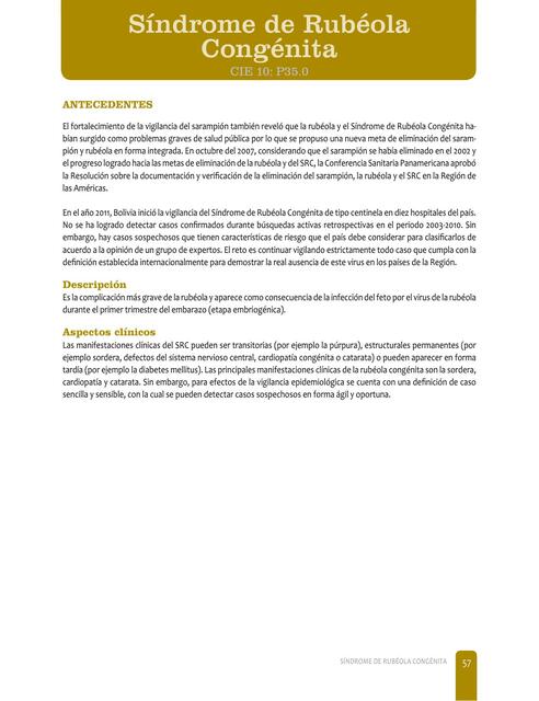 SINDROME DE RUBEOLA CONGENITO | Gaston | uDocz