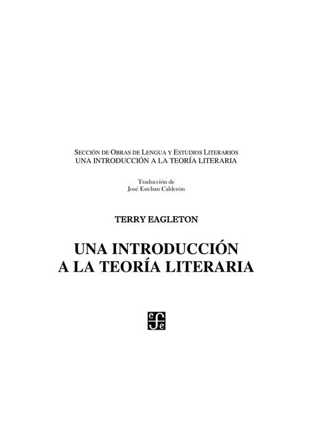 Eagleton Terry Una Introduccion A La Teoria Litera | Mica | uDocz