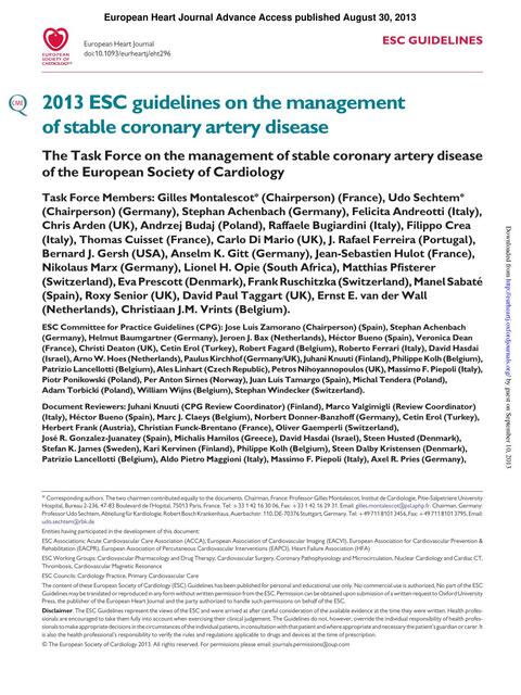 Guias angina estable | Osvaldo | uDocz